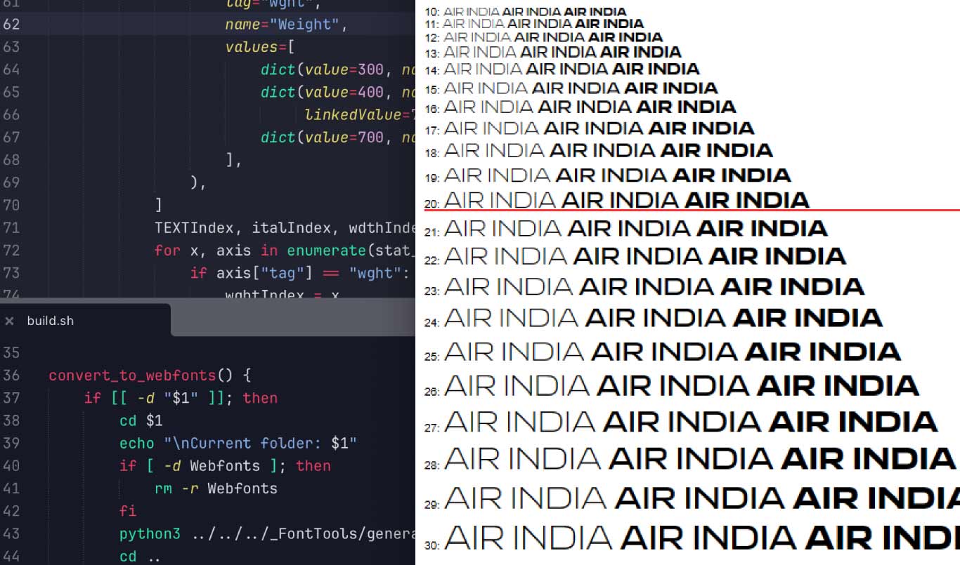 AirIndia: a custom font honoring local culture for a global airline ...